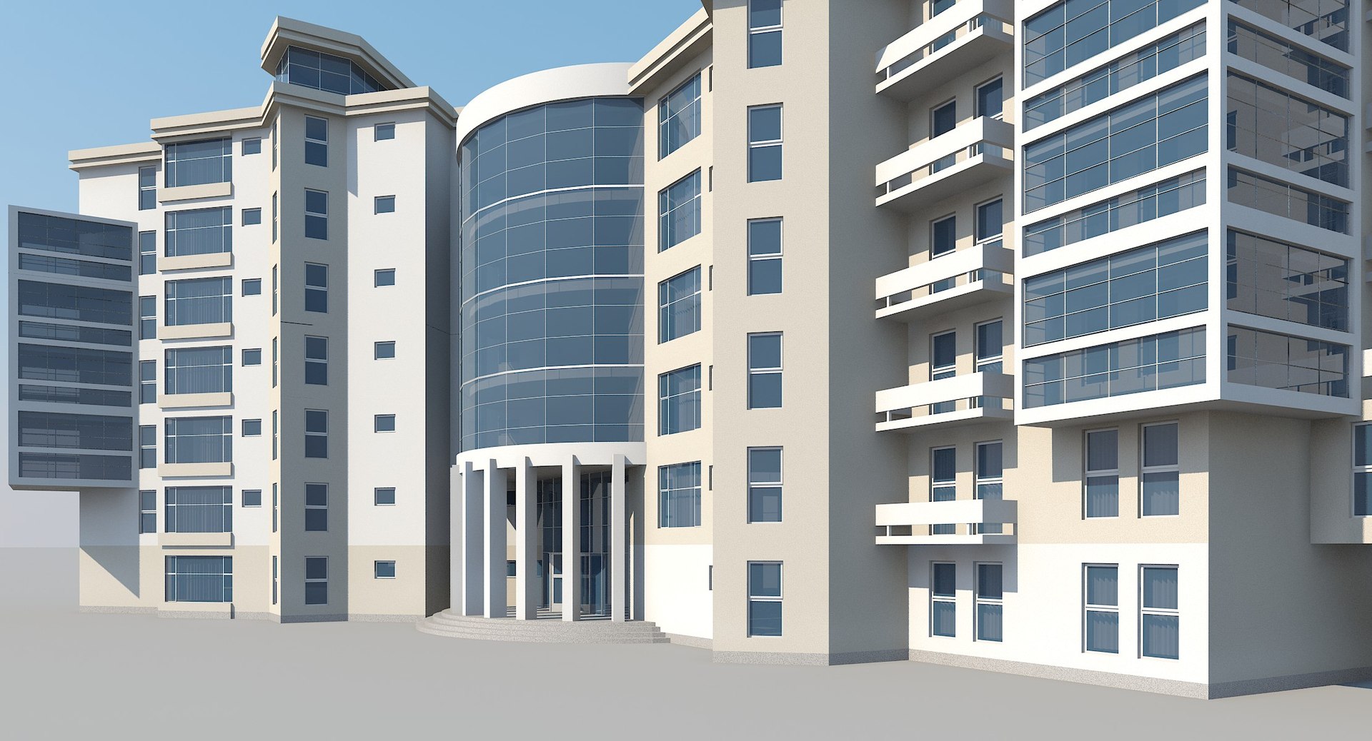 3D Hotel Building Model - TurboSquid 1431138