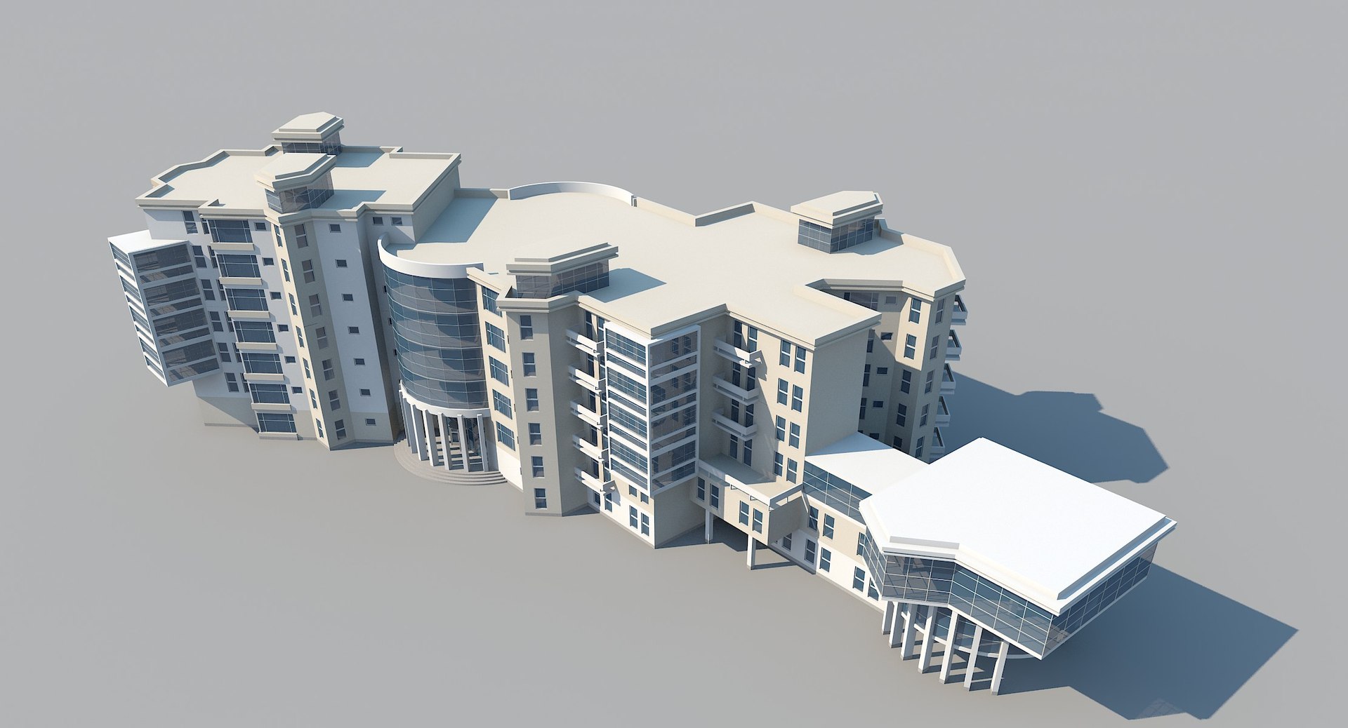 3D Hotel Building Model - TurboSquid 1431138