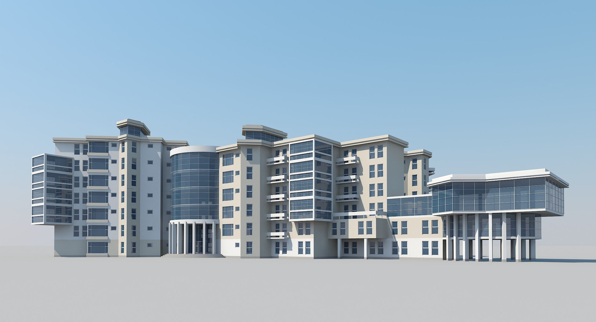 3D Hotel Building Model - TurboSquid 1431138