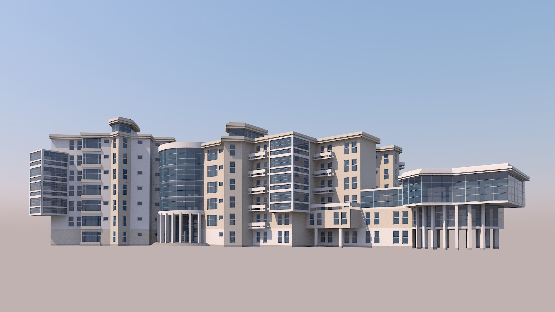 3D Hotel Building Model - TurboSquid 1431138