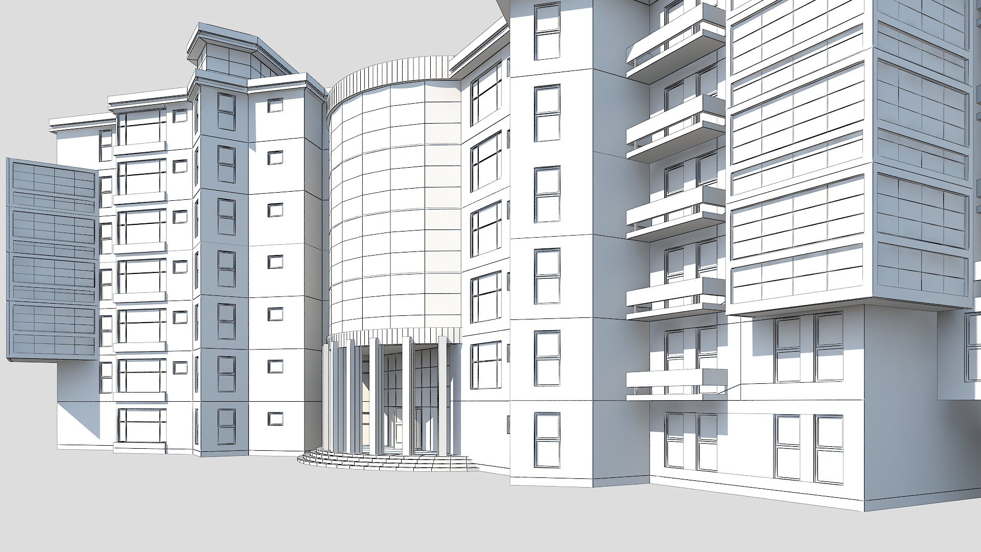 3D Hotel Building Model - TurboSquid 1431138