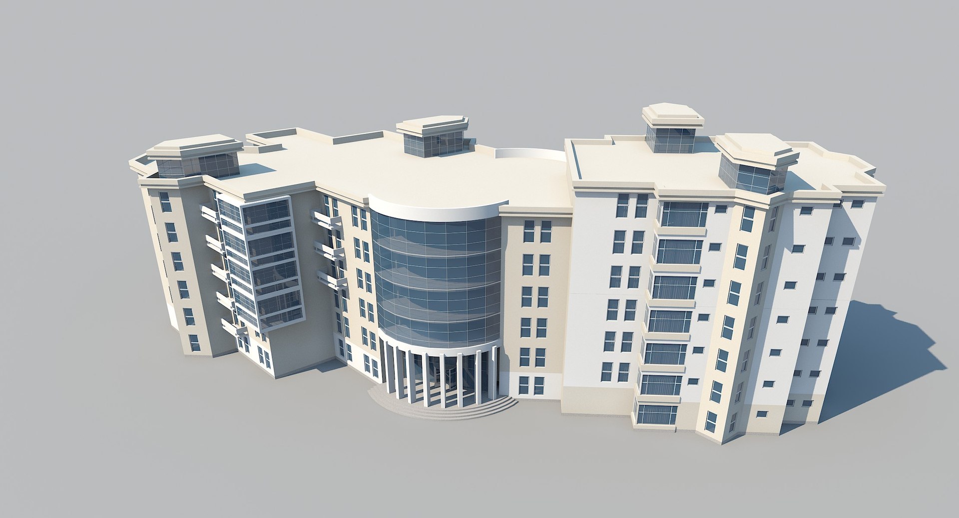 3D Hotel Building Model - TurboSquid 1431138