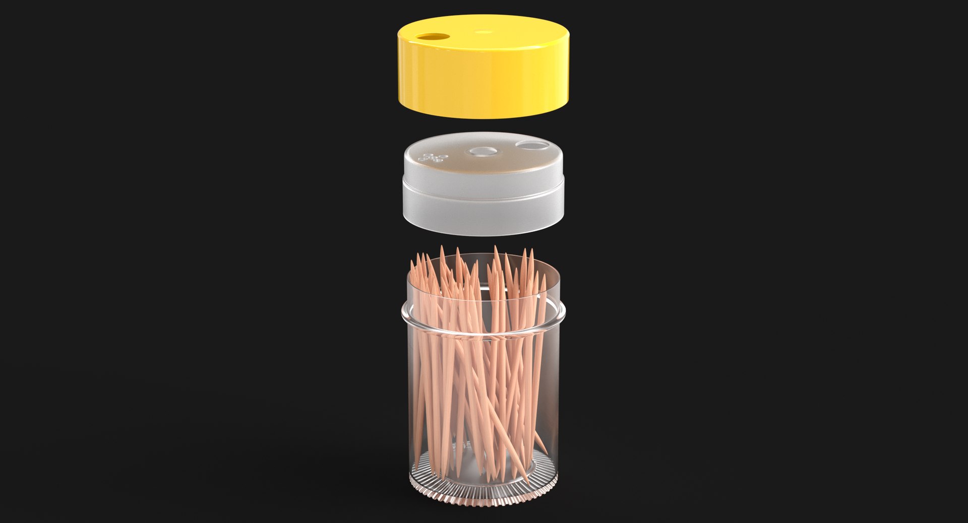 3D model realistic toothpick dispenser - TurboSquid 1399980