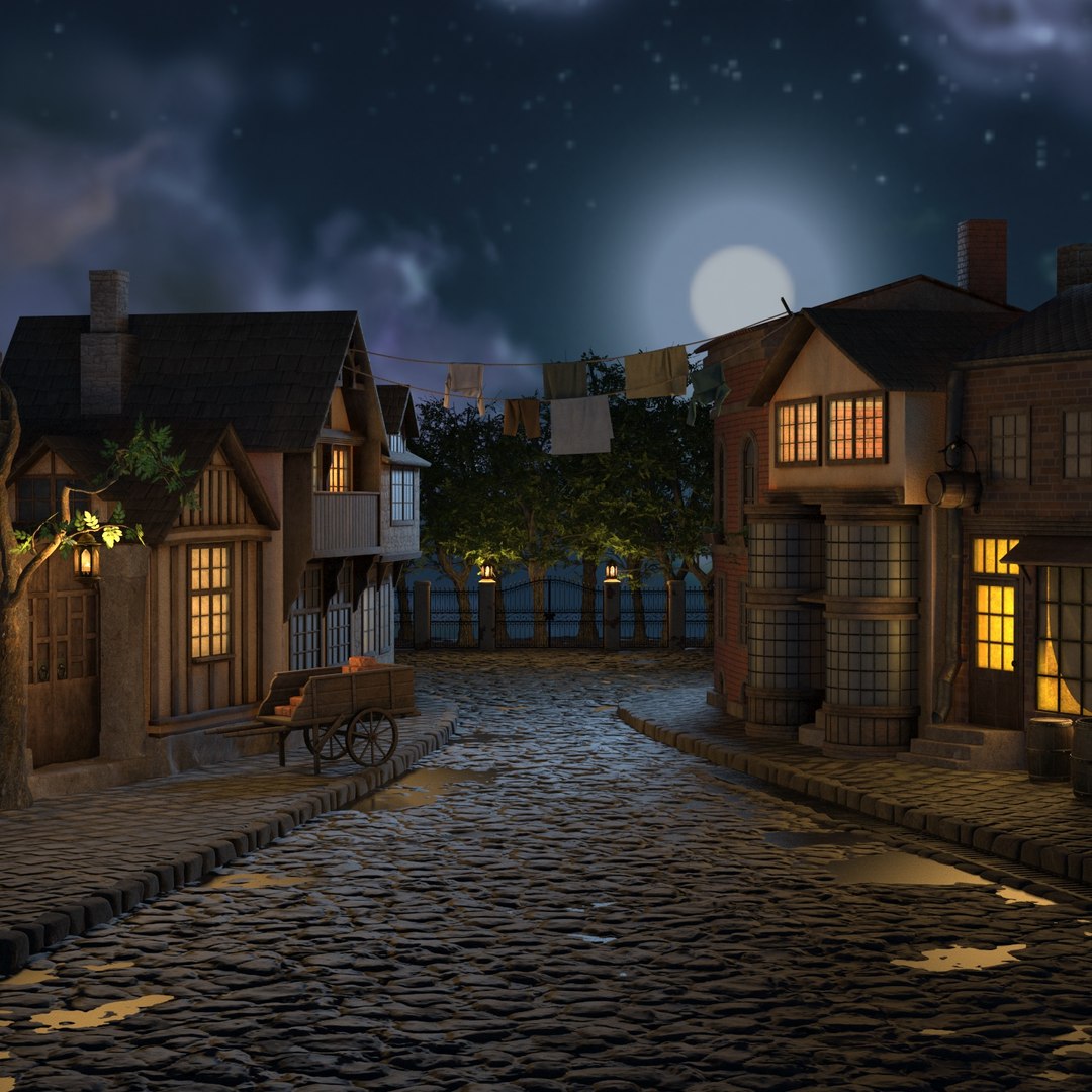 3D cartoon street - TurboSquid 1319760