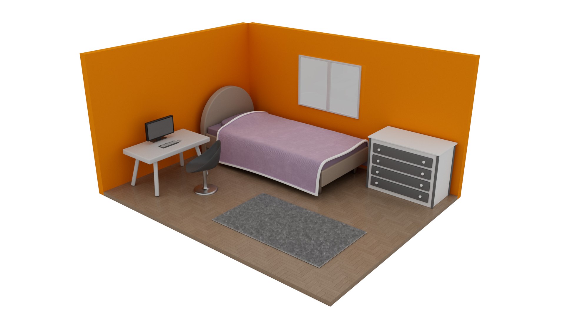 Basic Room Model 3D - TurboSquid 2010747
