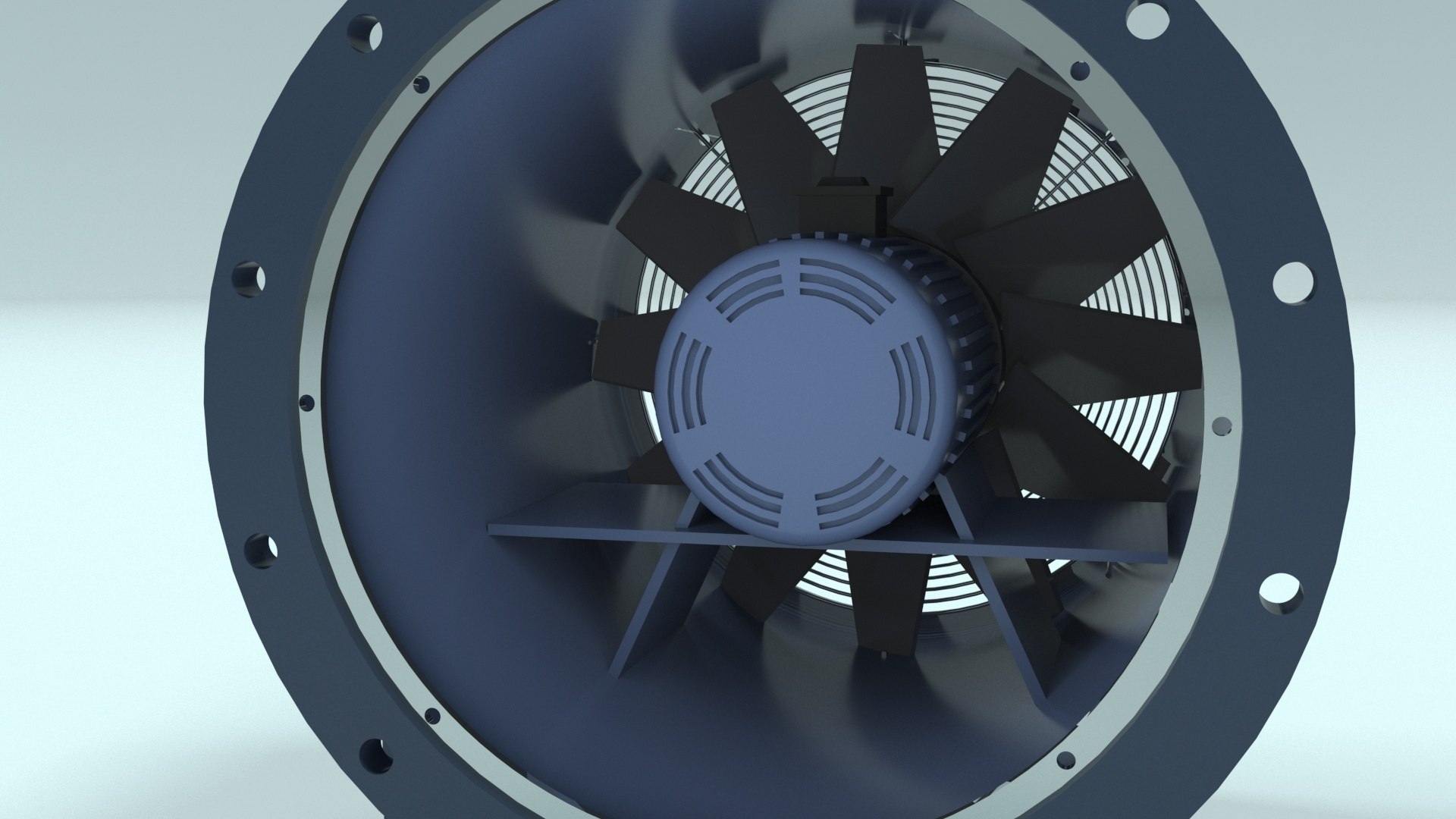3D Axial Industrial Fan V2 - TurboSquid 2411632