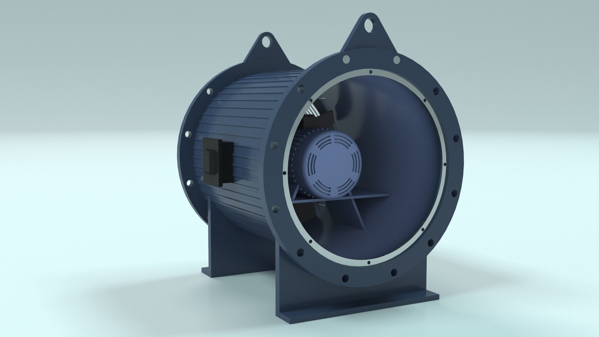 3D Axial Industrial Fan V2 - TurboSquid 2411632