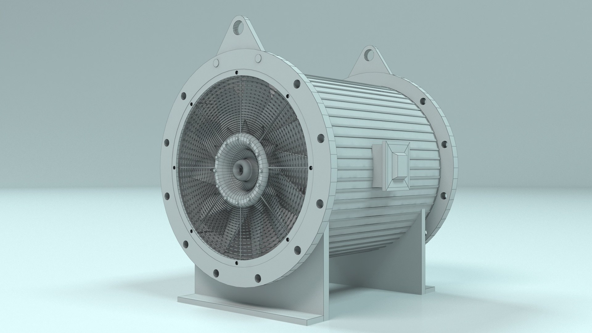 3D Axial Industrial Fan V2 - TurboSquid 2411632