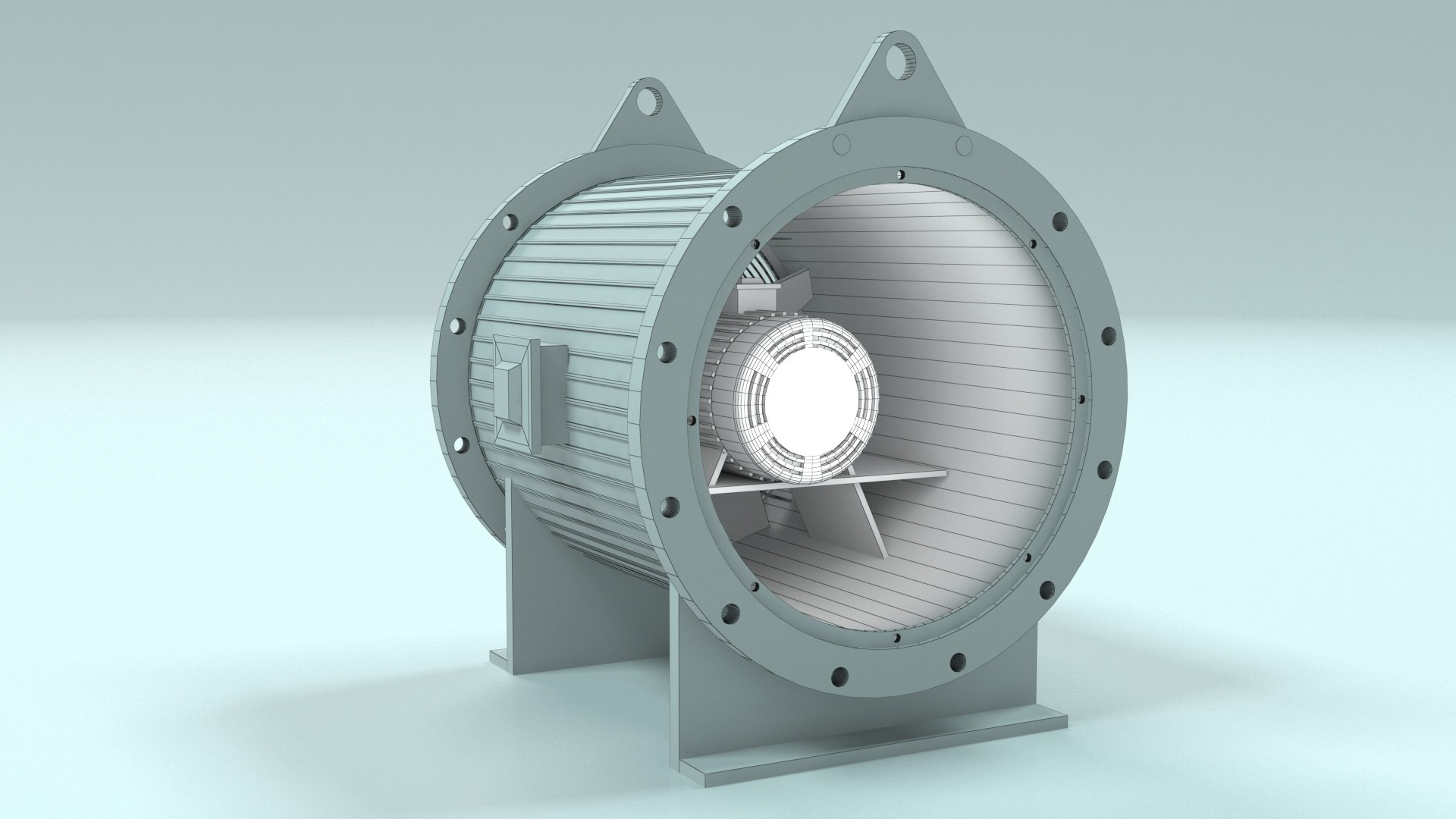 3D Axial Industrial Fan V2 - TurboSquid 2411632