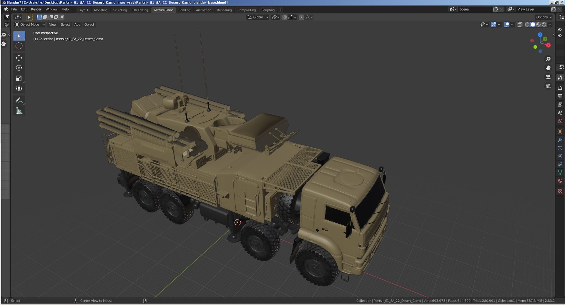 3D Pantsir S1 Sa 22 - TurboSquid 1606784