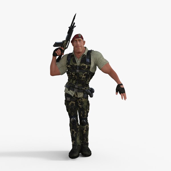 3D Commando Soldier Character Rigged - TurboSquid 1983577