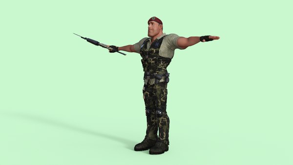 modelo 3d Commando Soldier Character Rigged - TurboSquid 1983577