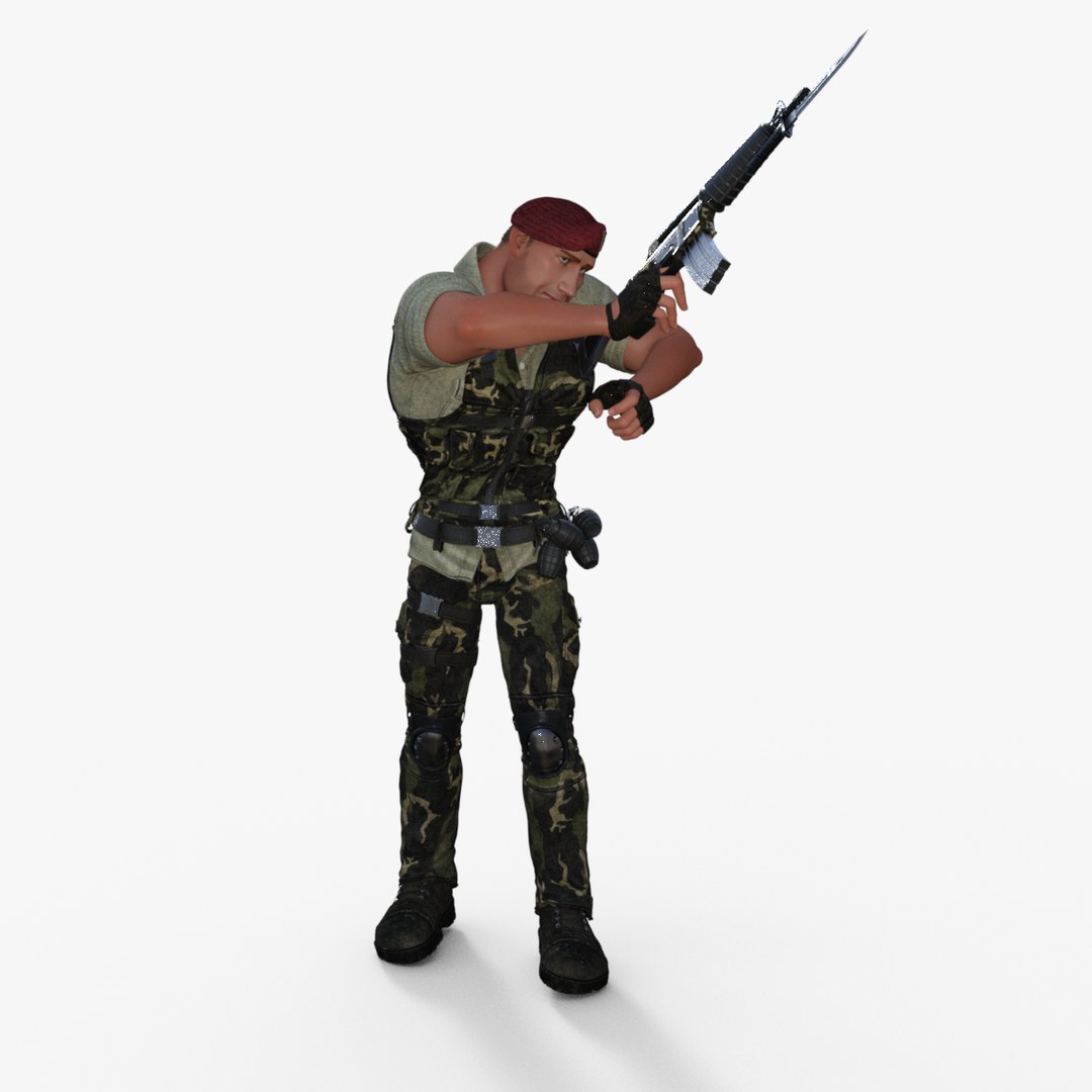 3D Commando Soldier Character Rigged - TurboSquid 1983577