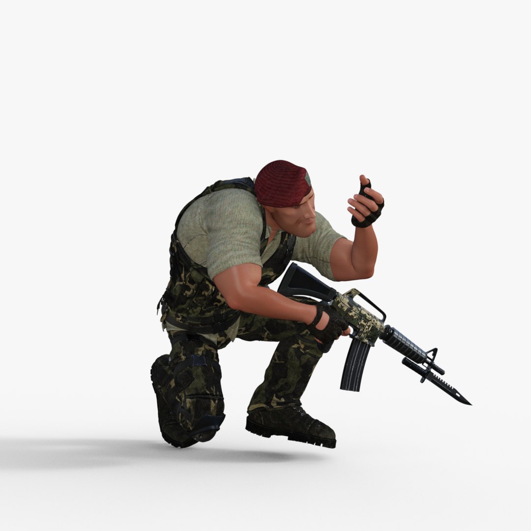 3D Commando Soldier Character Rigged - TurboSquid 1983577