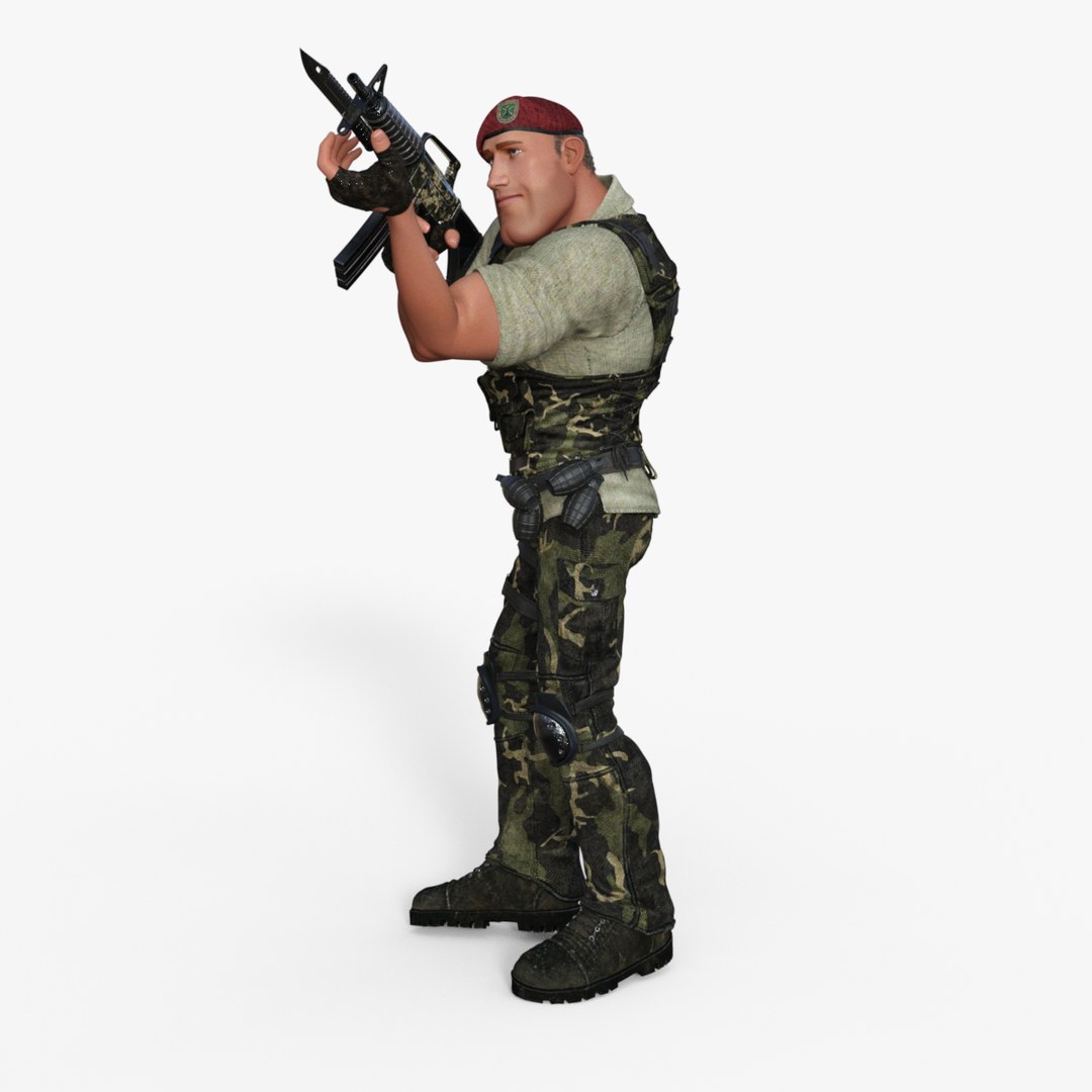 3D Commando Soldier Character Rigged - TurboSquid 1983577