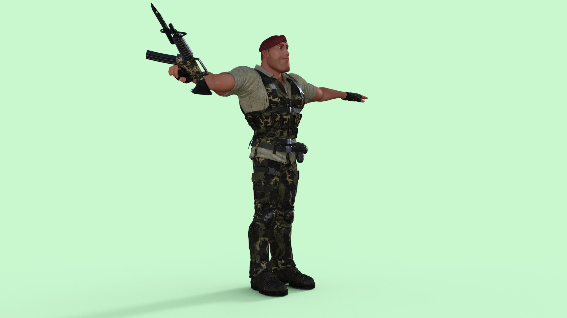 3D Commando Soldier Character Rigged - TurboSquid 1983577