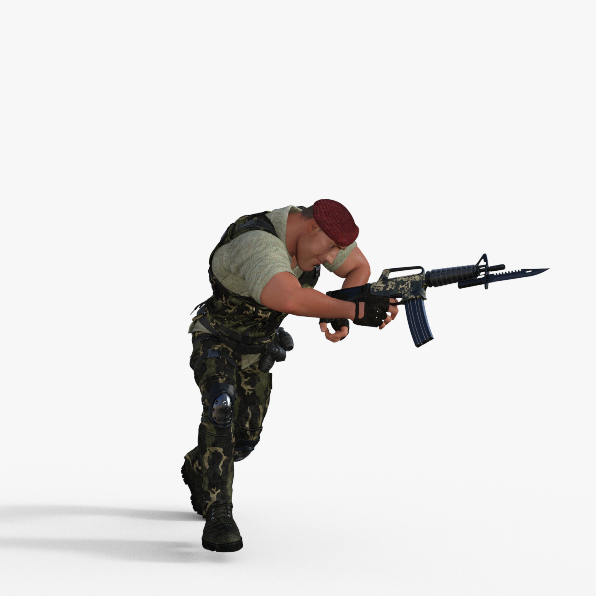 modelo 3d Commando Soldier Character Rigged - TurboSquid 1983577