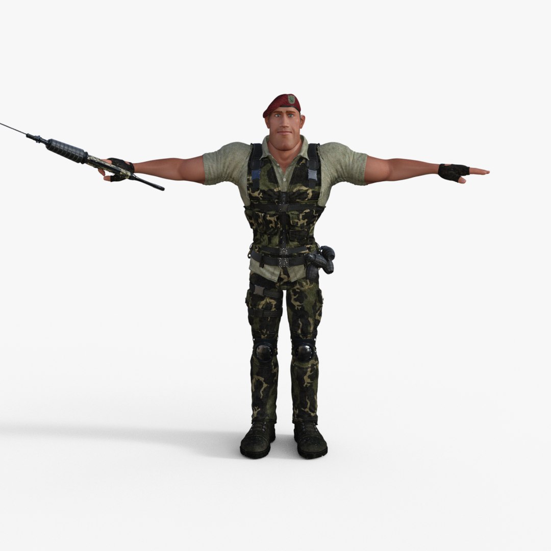 3D Commando Soldier Character Rigged - TurboSquid 1983577