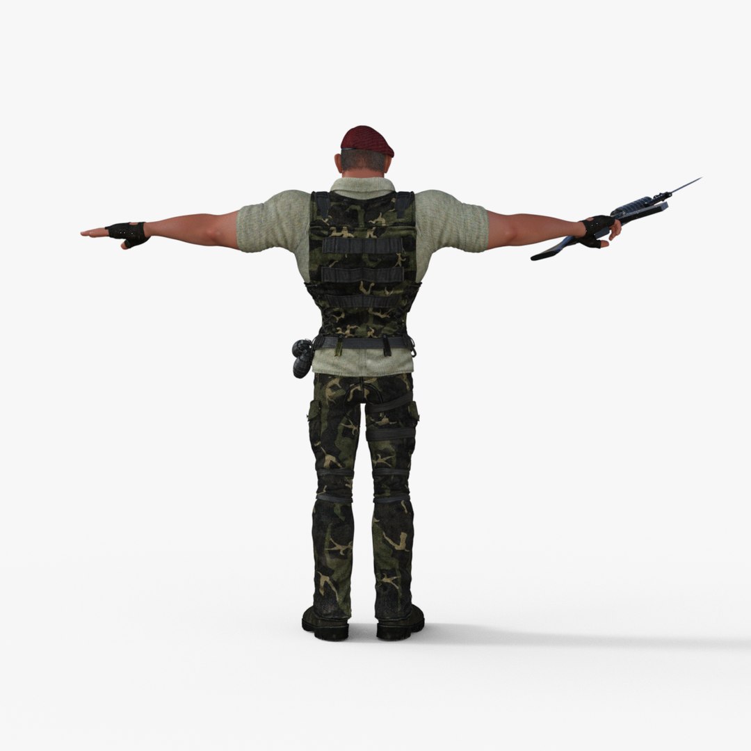 3D Commando Soldier Character Rigged - TurboSquid 1983577
