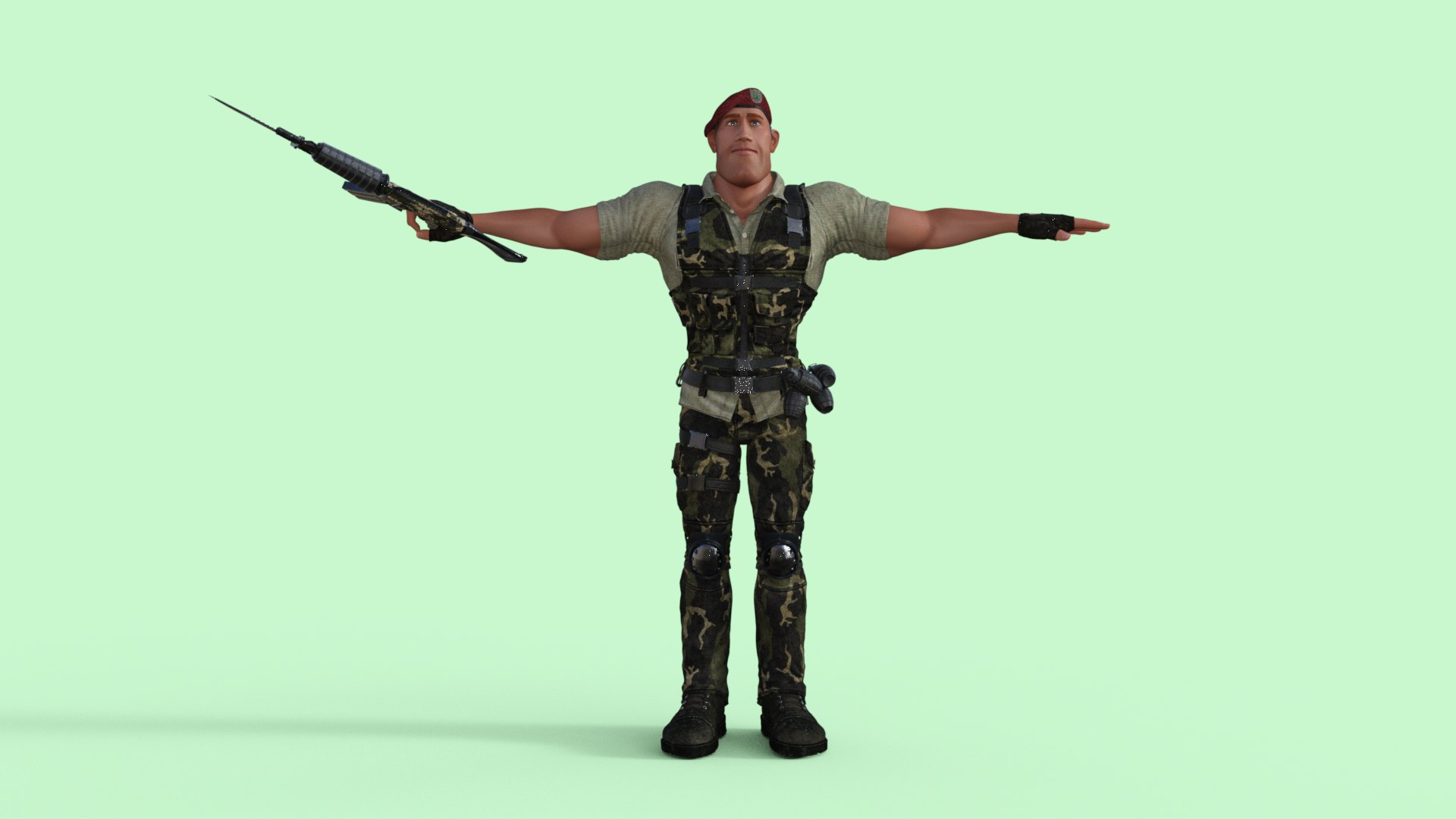 3D Commando Soldier Character Rigged - TurboSquid 1983577