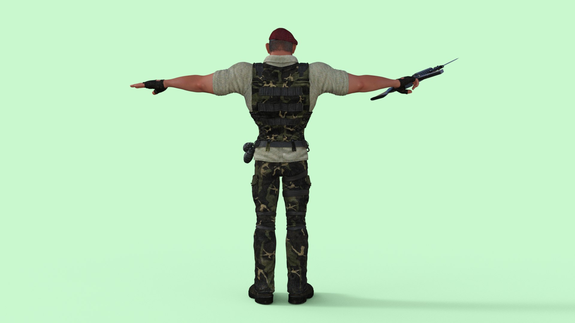 3D Commando Soldier Character Rigged - TurboSquid 1983577