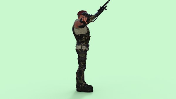 3D Commando Soldier Character Rigged - TurboSquid 1983577