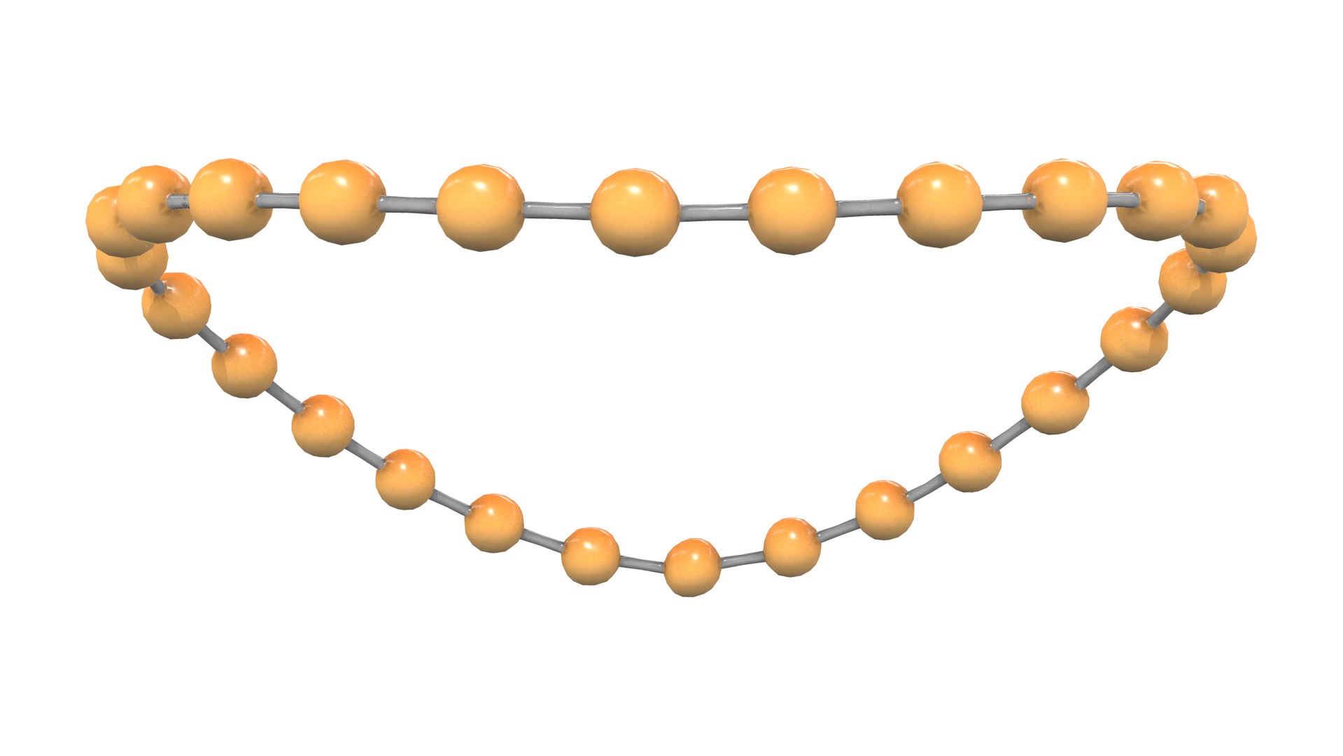 3D Gold Bids Necklace Model - TurboSquid 1931756
