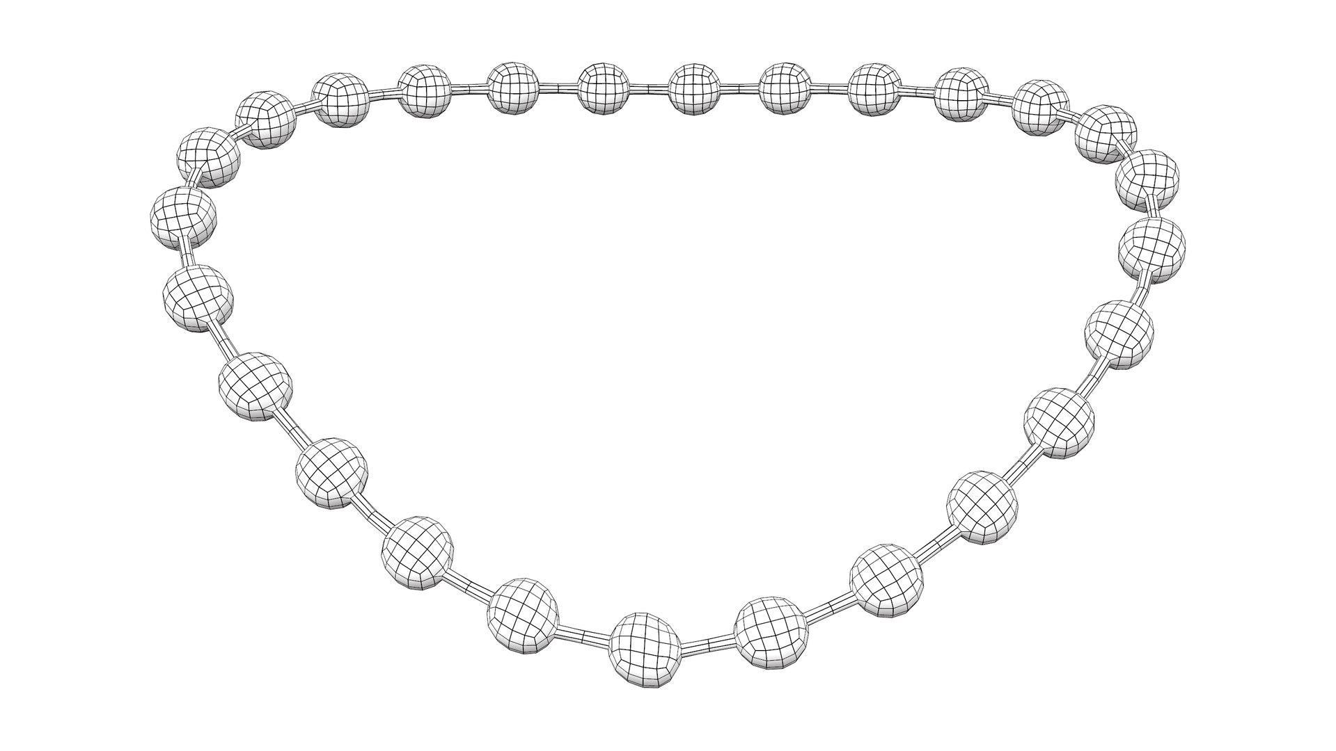 3D Gold Bids Necklace Model - TurboSquid 1931756