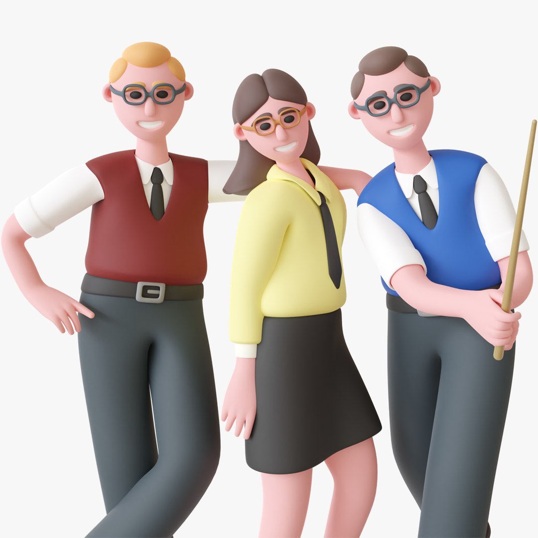 Teachers - Rigged Characters 12 Animations 3D - TurboSquid 2074533