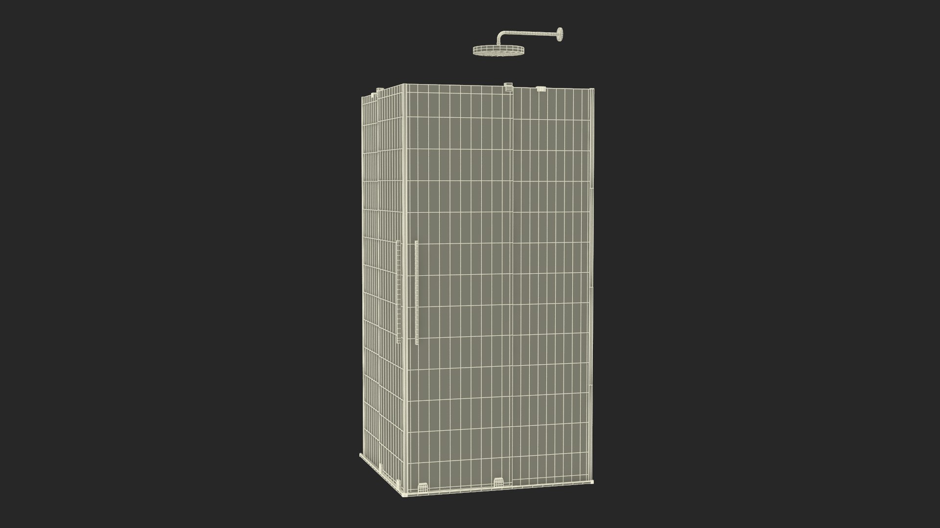 Crystal Shower Cabin Sliding Doors Gold 3D model - TurboSquid 2062703