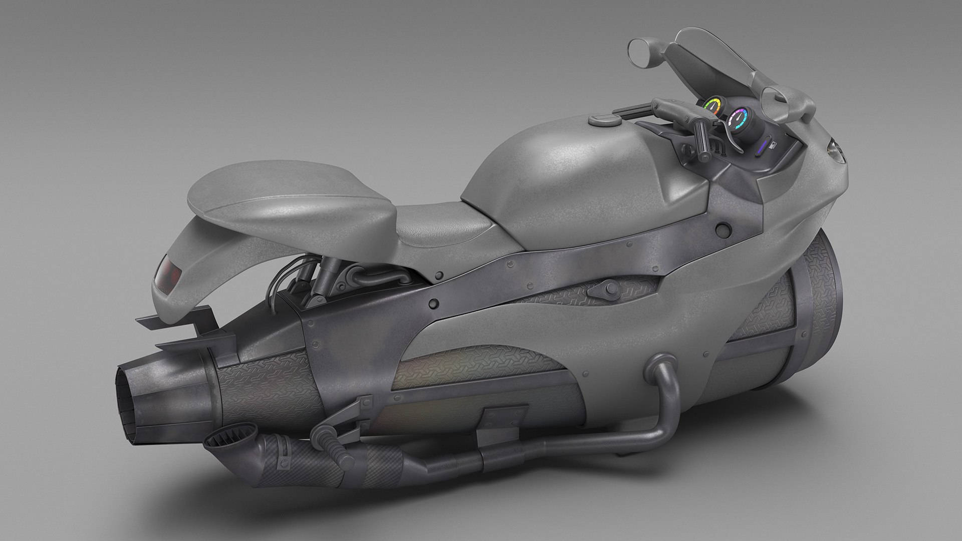 Futuristic Concept Motorcycle Gray 3D - TurboSquid 2248807