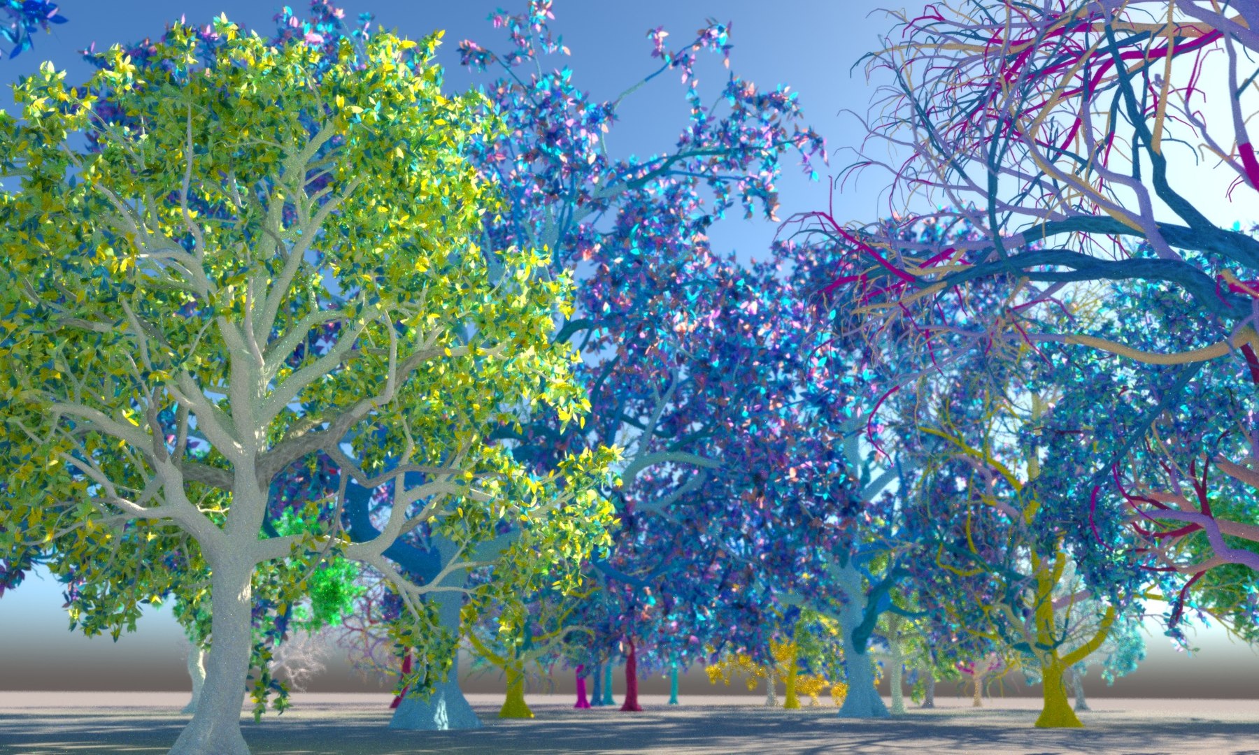 Animated Cartoon Surreal Trees Pack 22 3D - TurboSquid 2174848