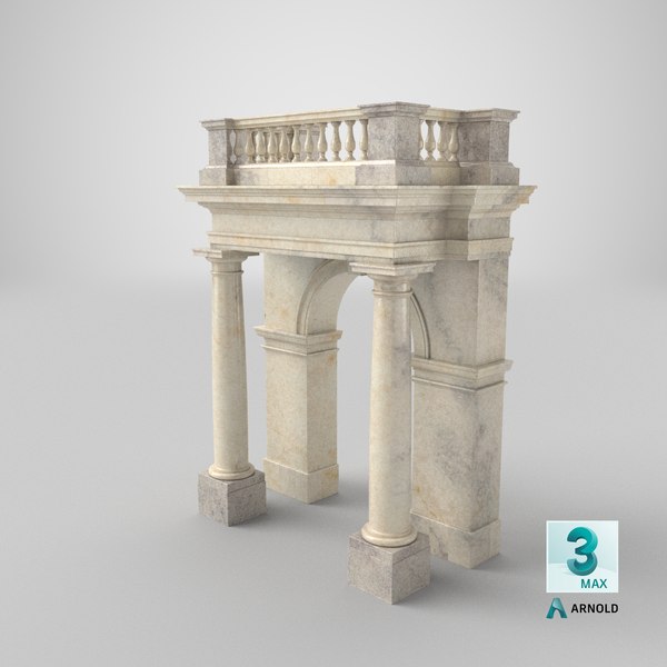 3D Classic Tuscan Entrance model - TurboSquid 1868353