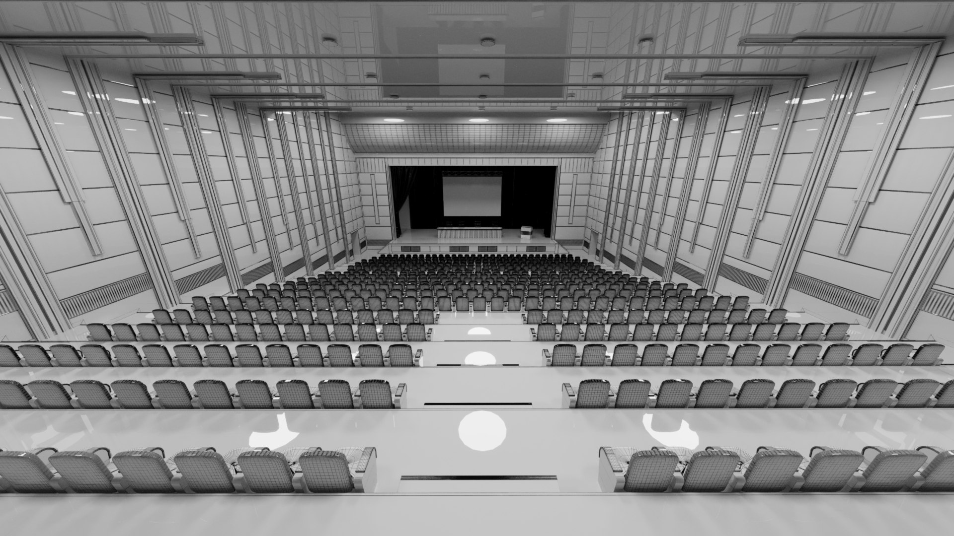 Convention Hall 3D Model - TurboSquid 2146495