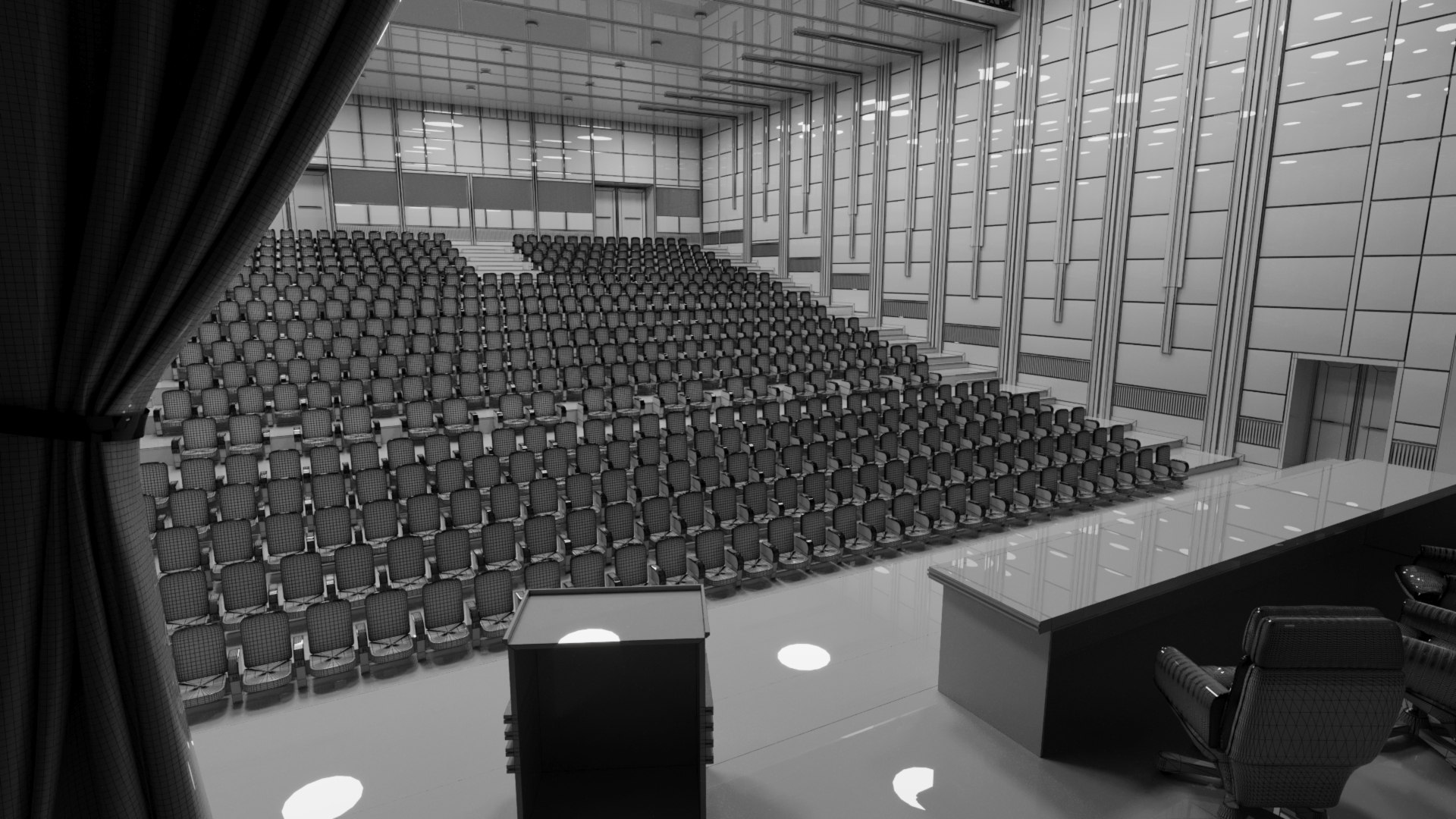 Convention Hall 3D Model - TurboSquid 2146495