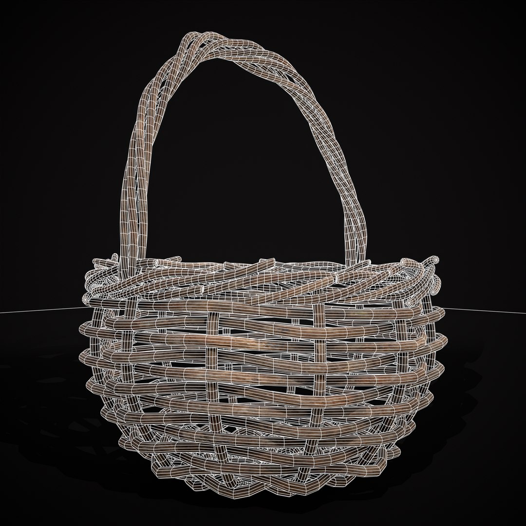 Wooden Root Basket Model - TurboSquid 2031111