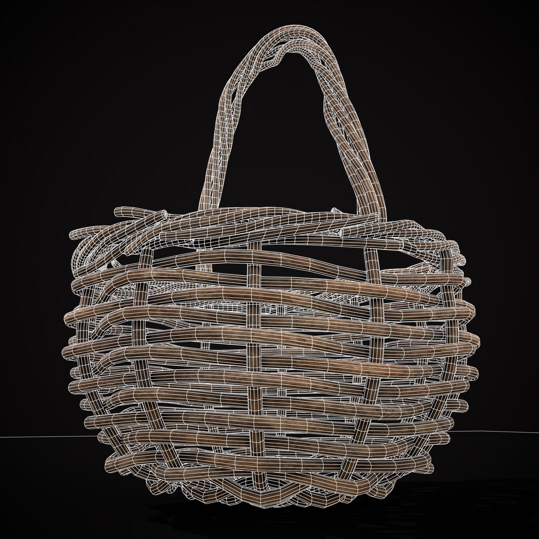 Wooden Root Basket Model - TurboSquid 2031111