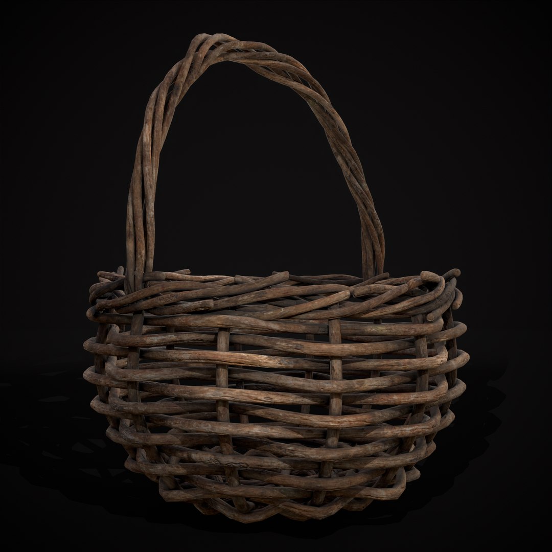 Wooden Root Basket Model - TurboSquid 2031111