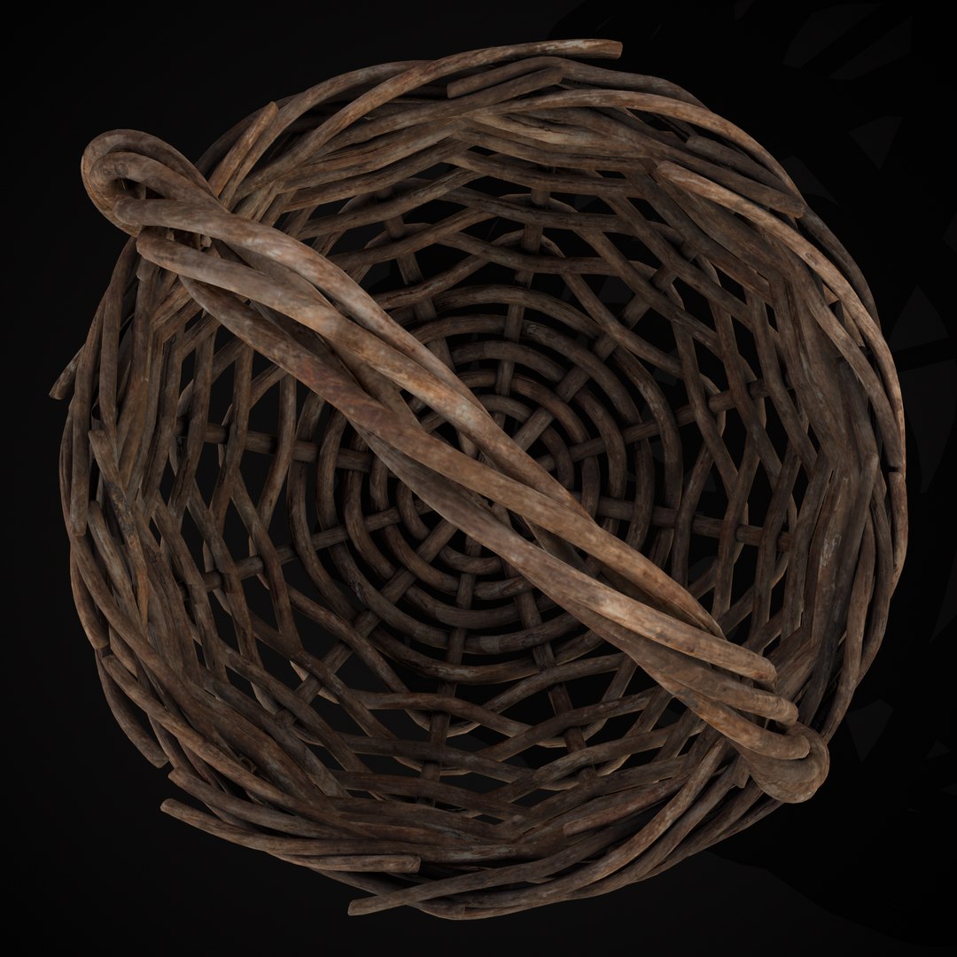 Wooden Root Basket Model - TurboSquid 2031111