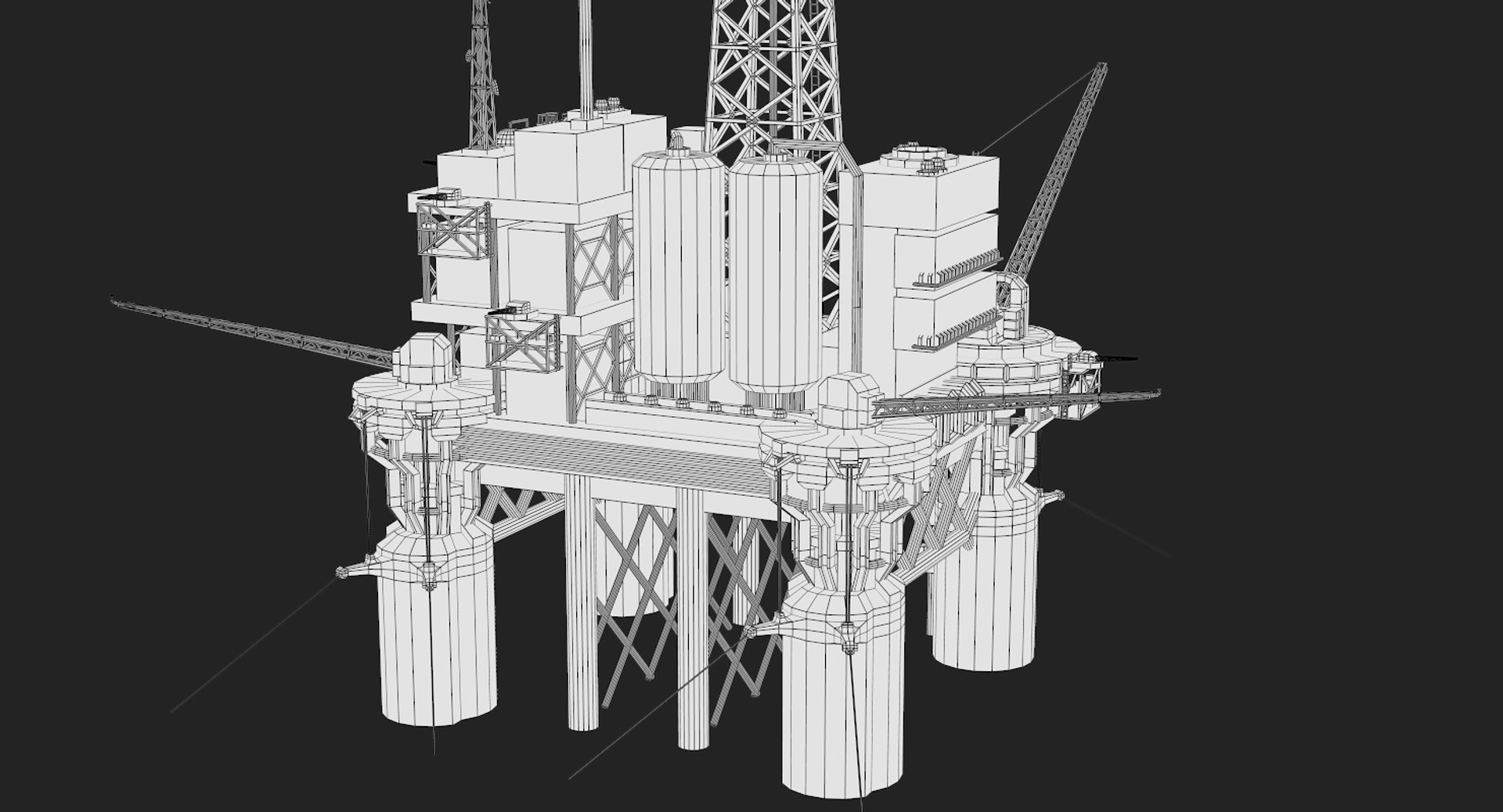 Oil Platform 3d Model