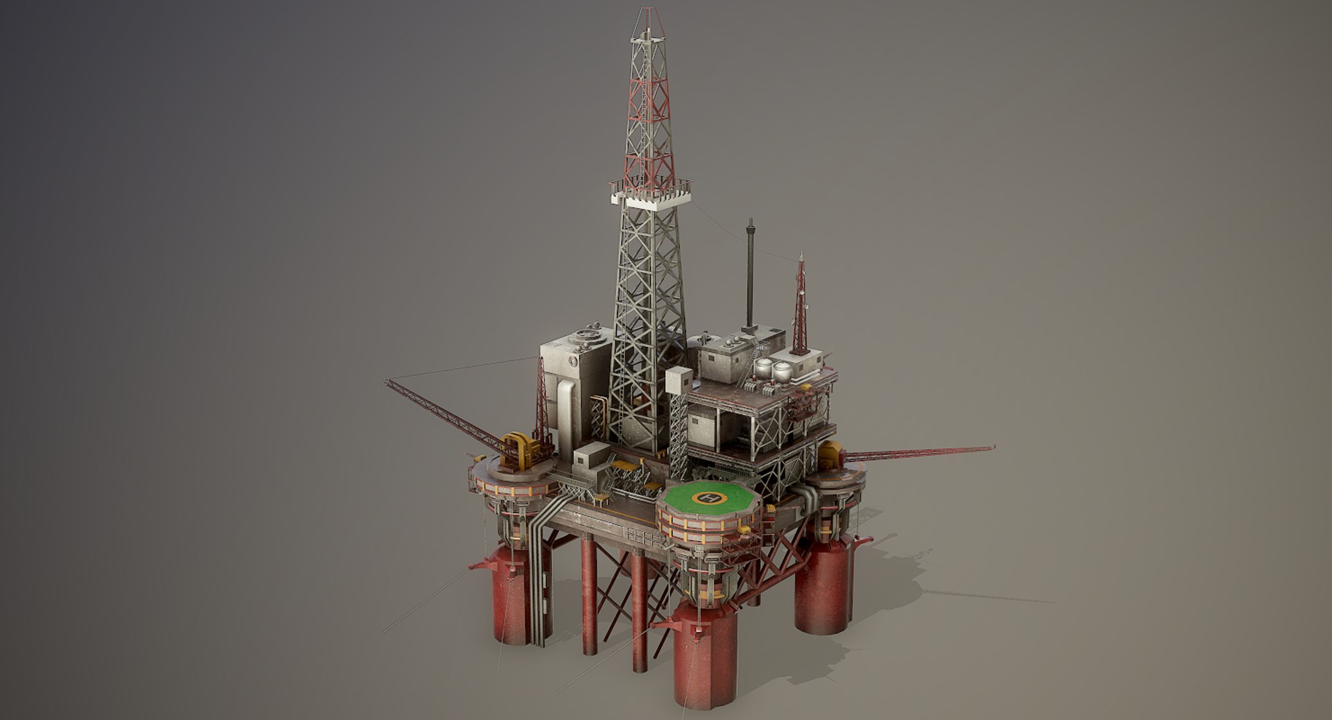 oil platform 3d model
