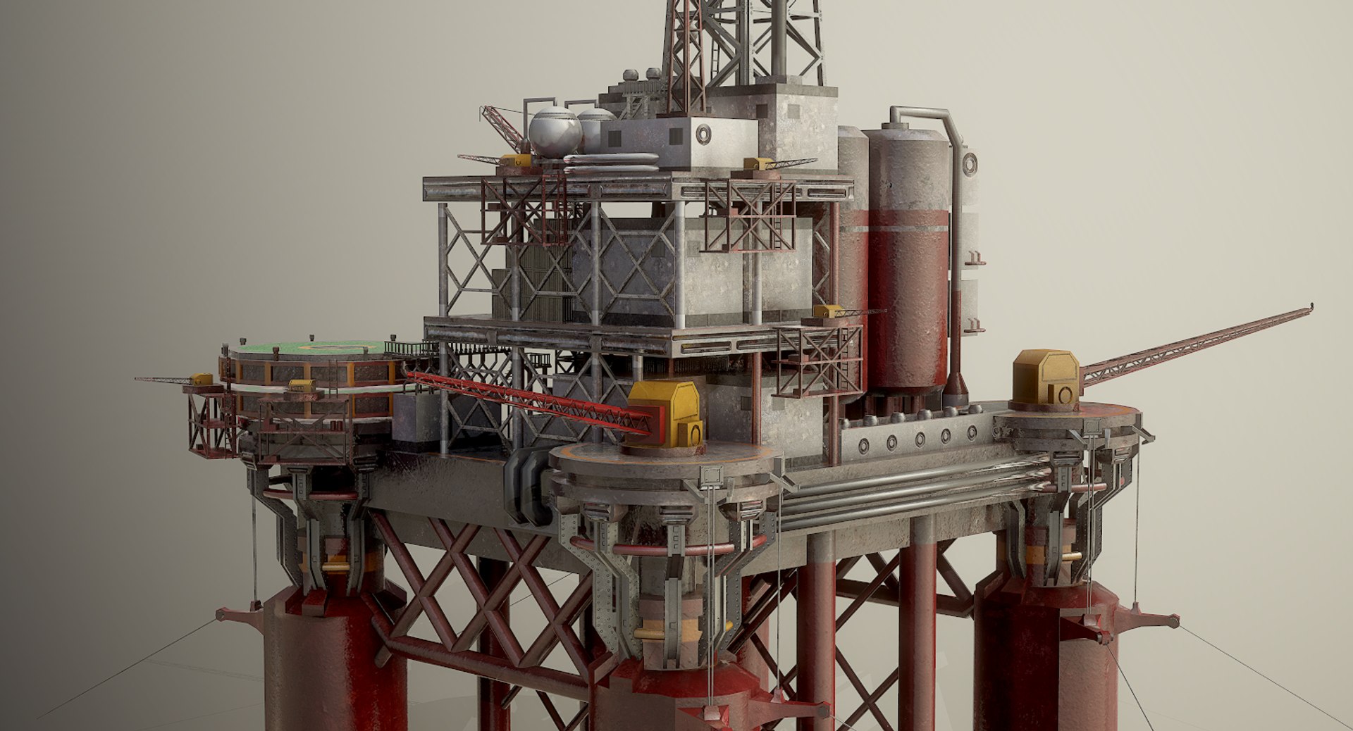 Oil Platform 3d Model