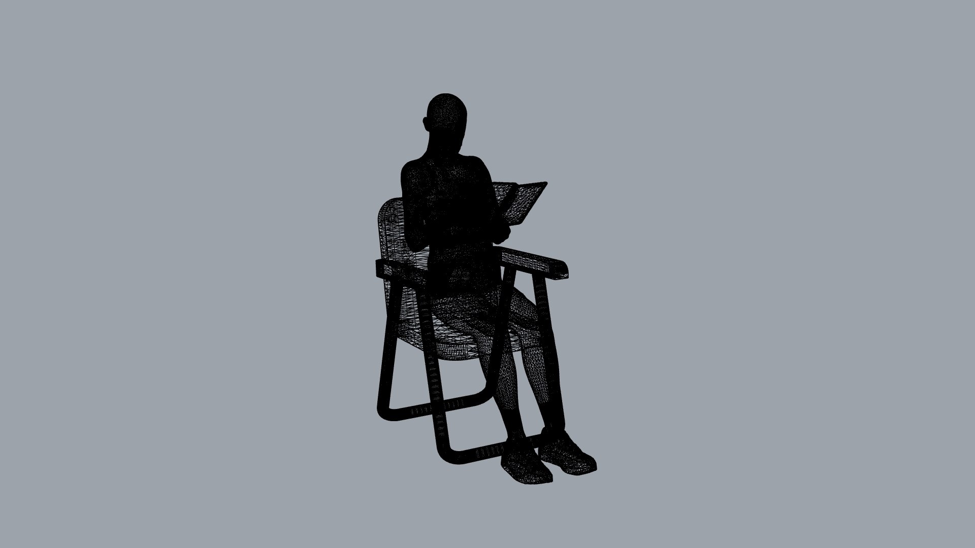 Man Reading 3D Model - TurboSquid 2240426