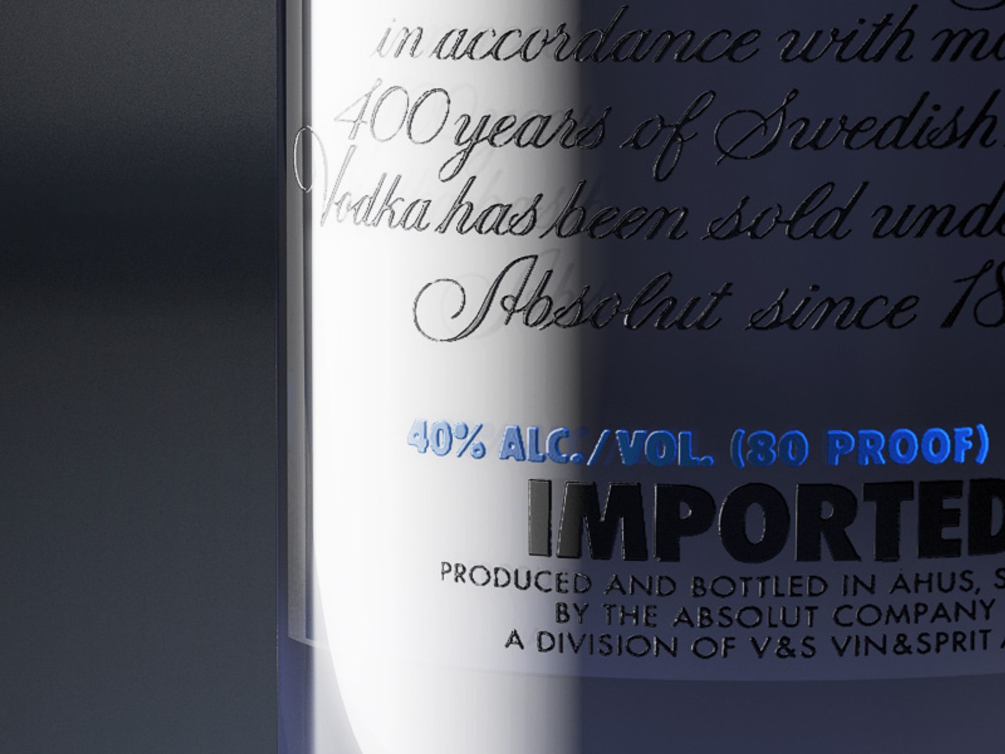 Absolut Vodka 3d Model