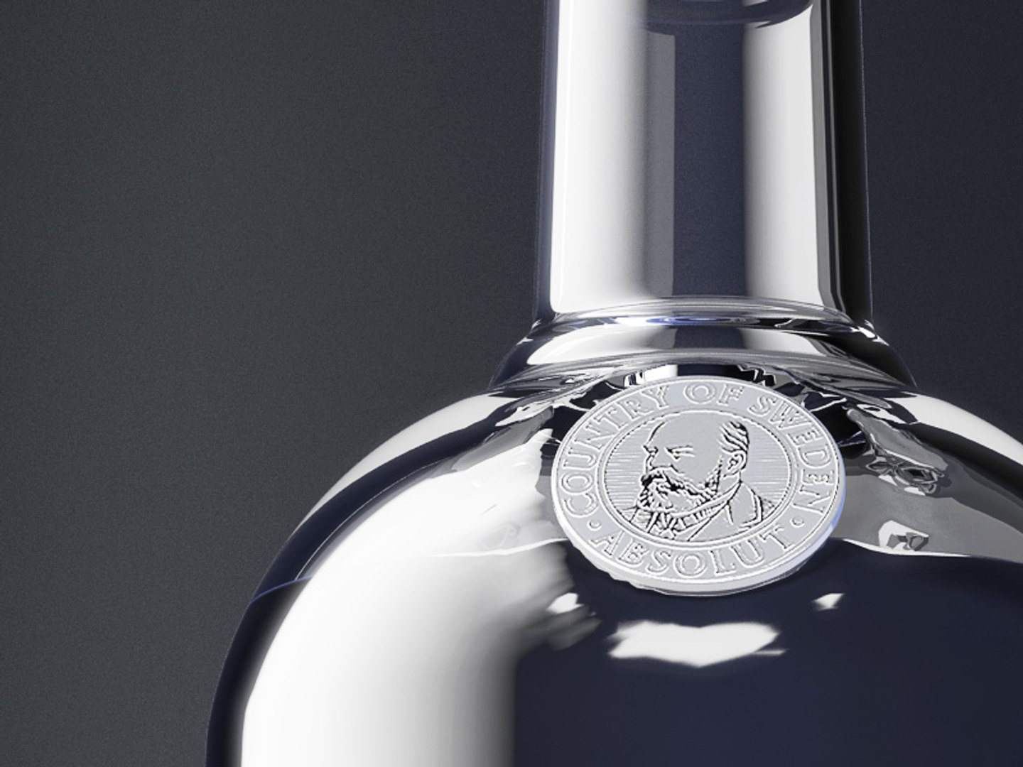 Absolut Vodka 3d Model