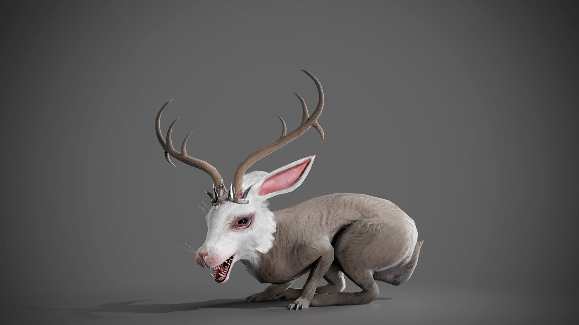 3D Undead Rabbit - Jackalope - TurboSquid 2153257