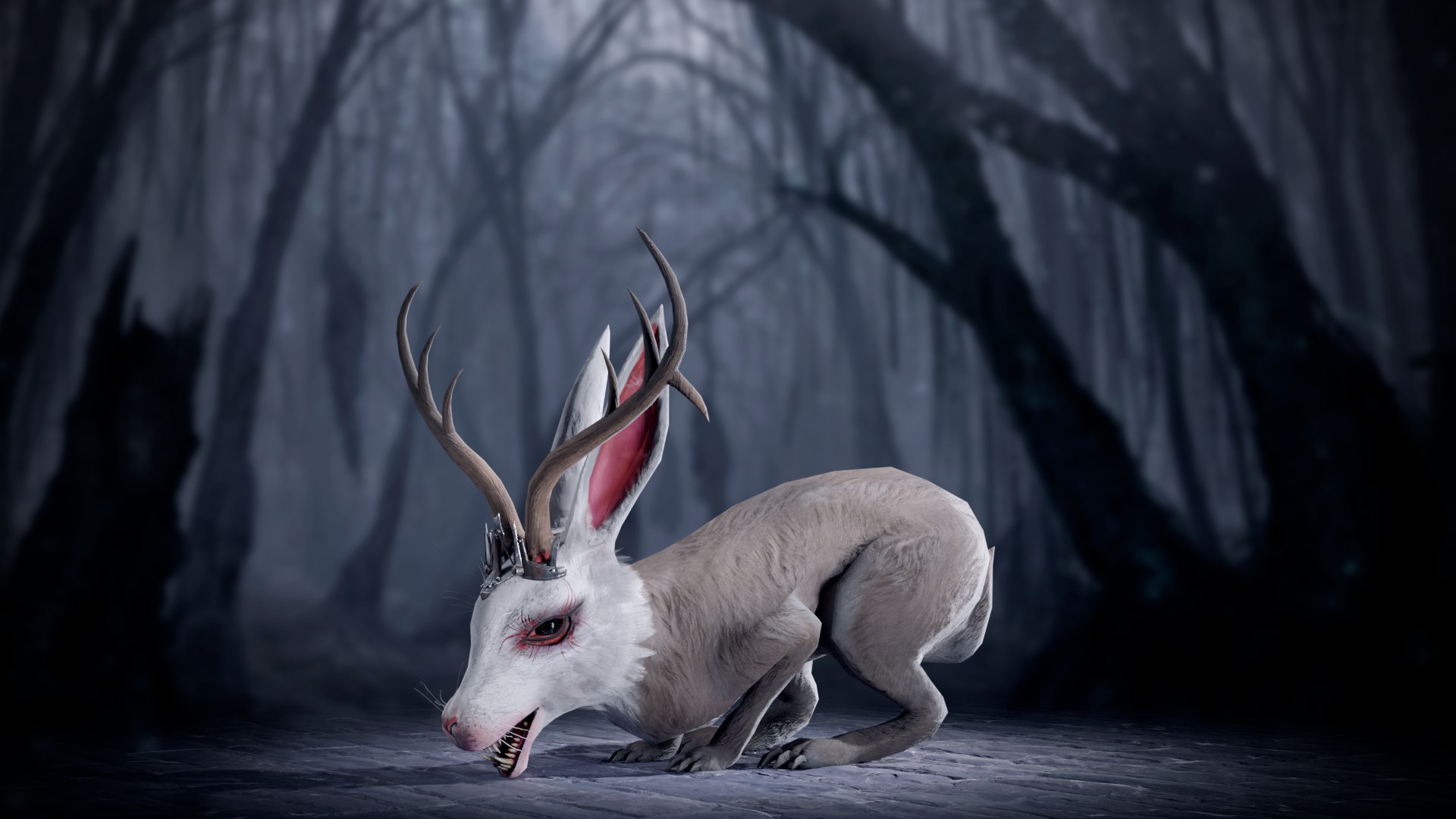 3D Undead Rabbit - Jackalope - TurboSquid 2153257