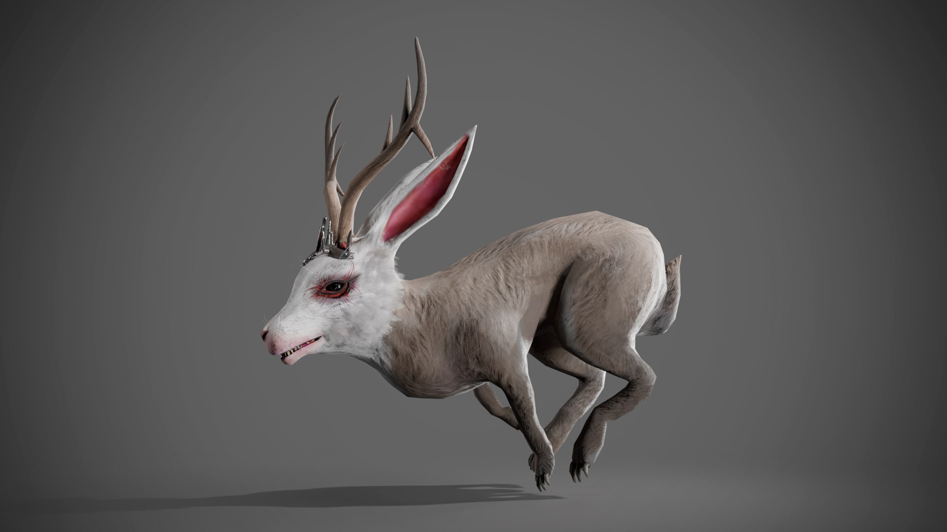 3D Undead Rabbit - Jackalope - TurboSquid 2153257