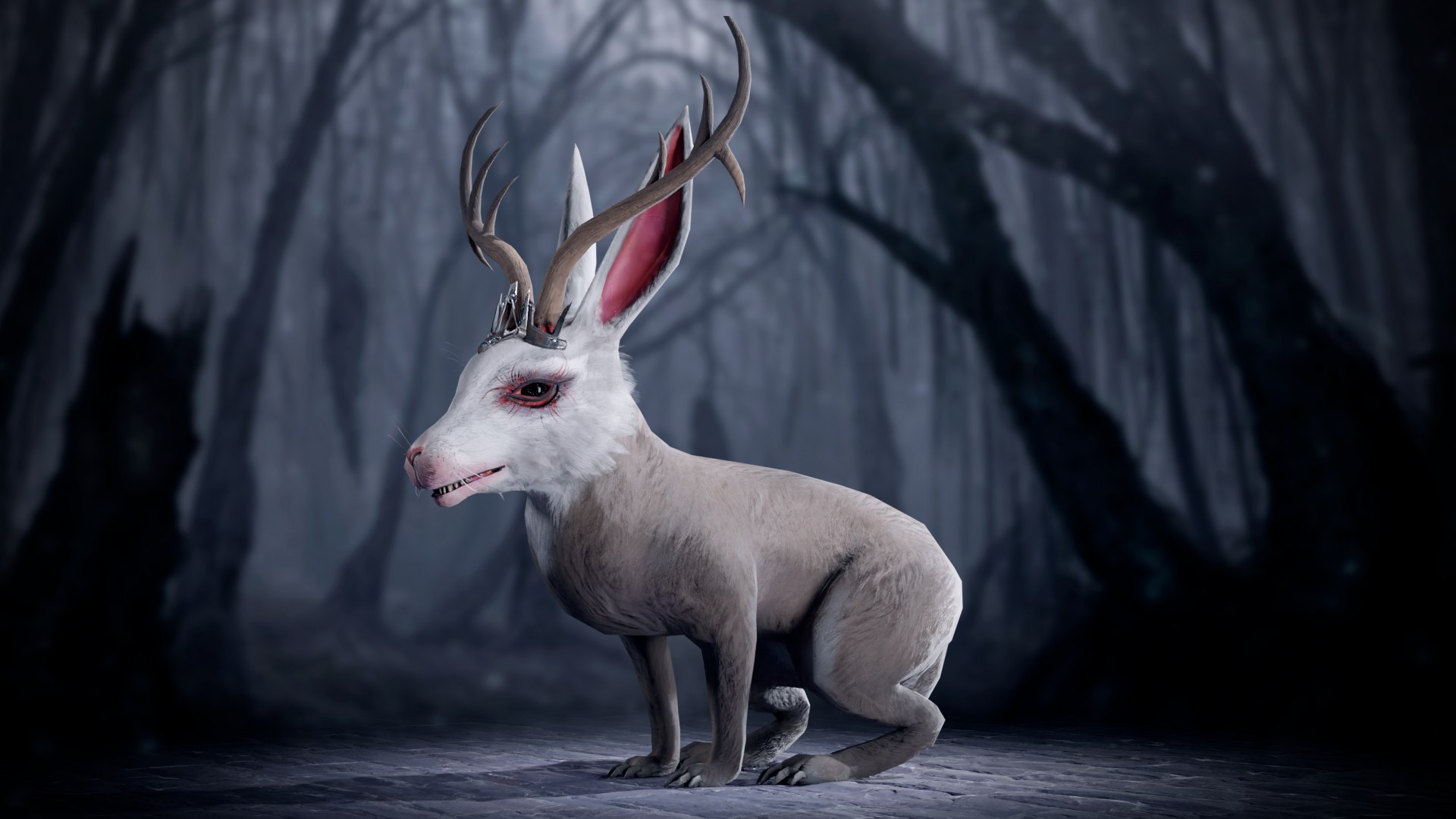 3D Undead Rabbit - Jackalope - TurboSquid 2153257