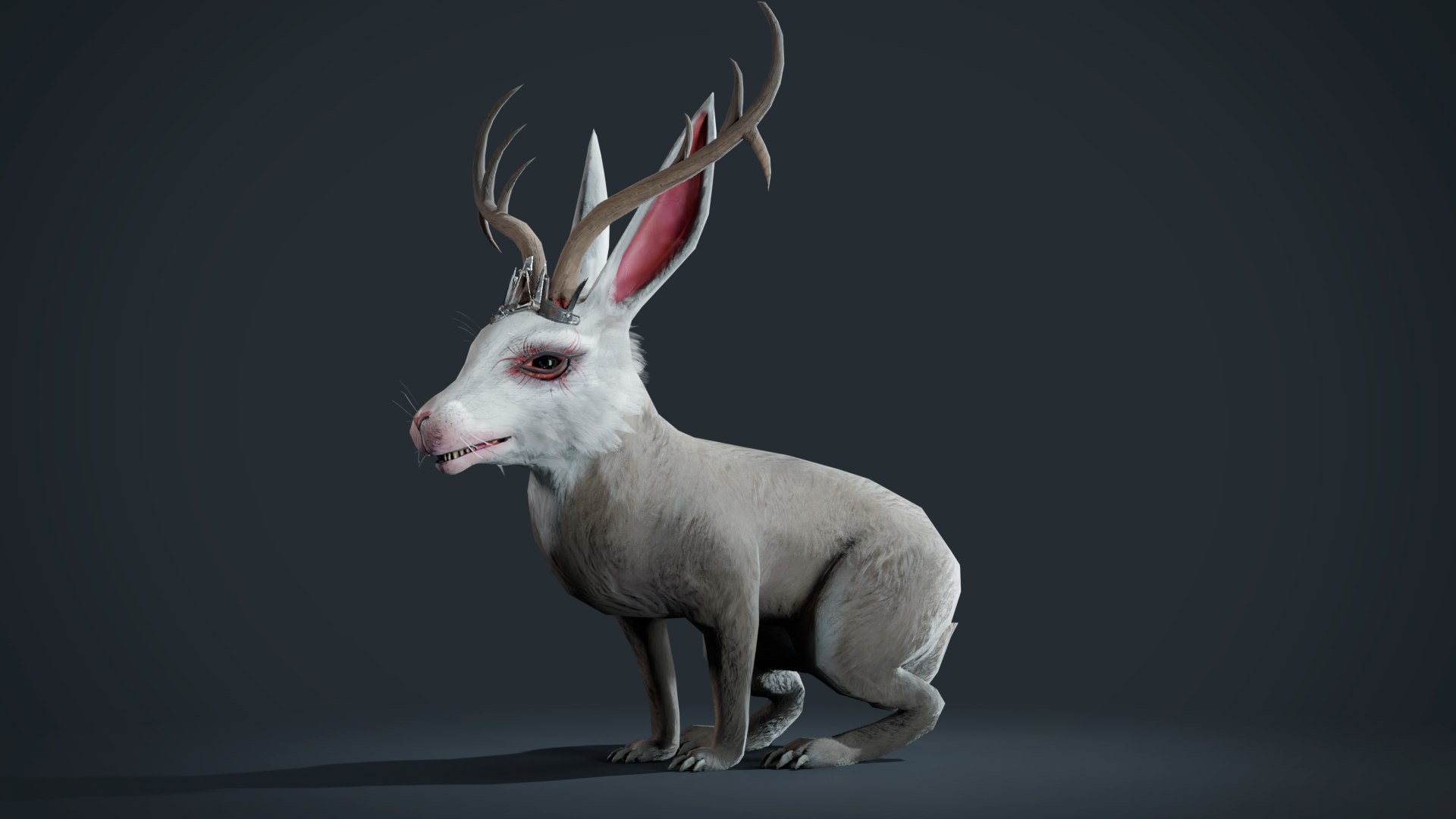 3D Undead Rabbit - Jackalope - TurboSquid 2153257